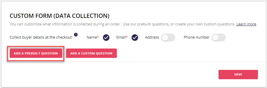 Custom Forms (Previously Data Collection) – Vanco Events