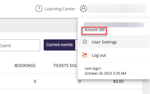 Locating your Account ID – Vanco Events