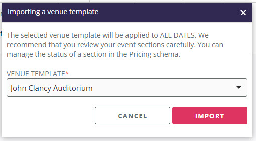 Uploading a Venue Template into an existing event – Vanco Events