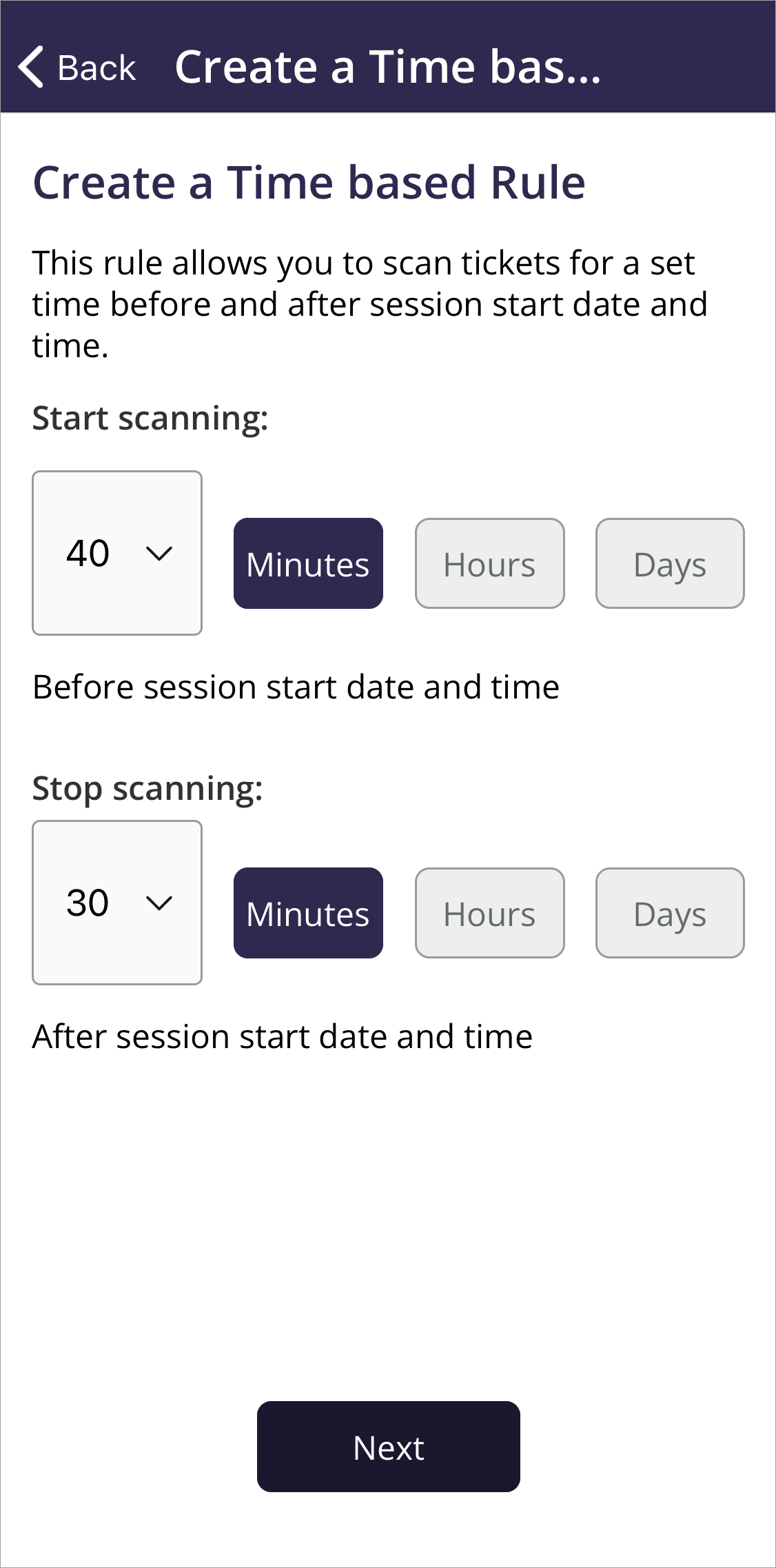Setting up rules for scanning – Vanco Events