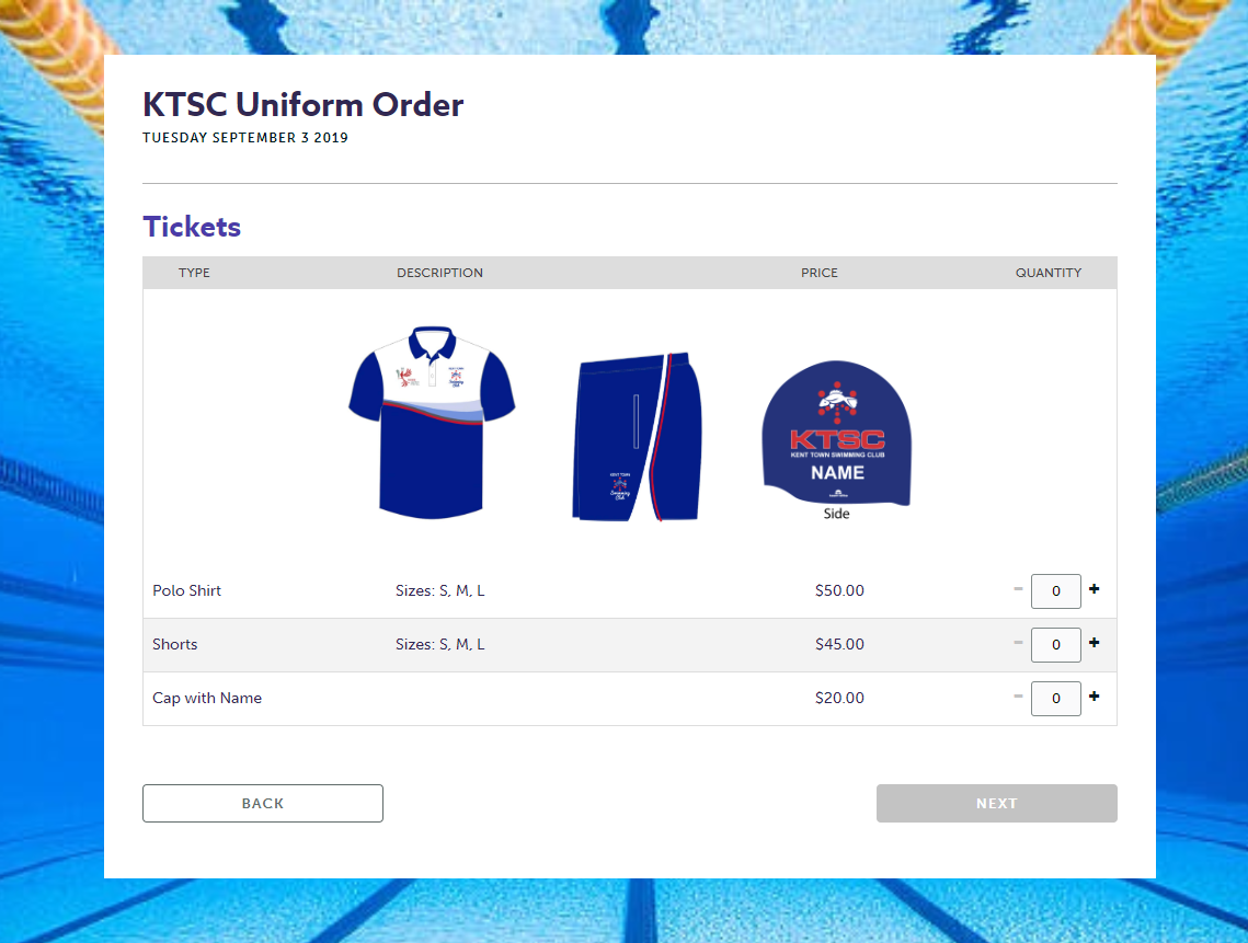 Setting up to sell merchandise – Vanco Events